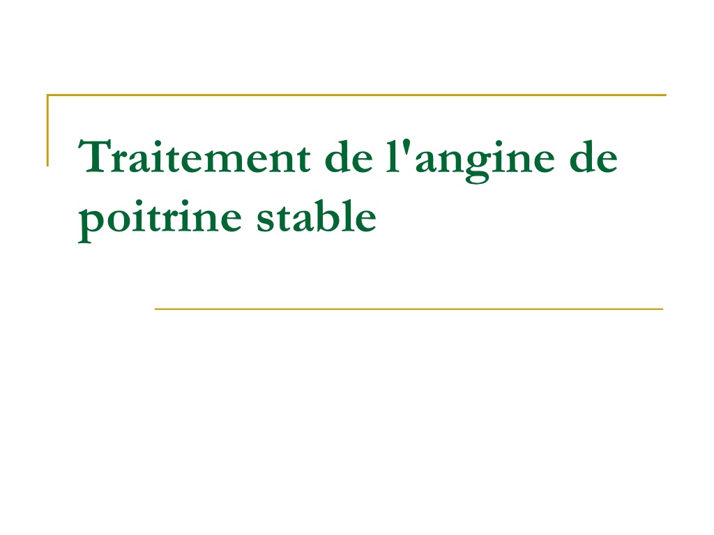 Traitement de l'angine de poitrine stable .PDF - ETUDE-AZ