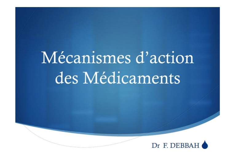 Cours de Pharmacologie en PDF - ETUDE-AZ